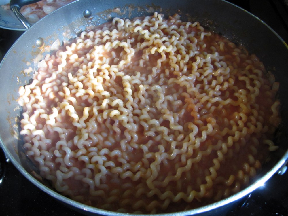 Fusilli Col Buco and Shrimp in Tomato Cream Sauce | My Danish Kitchen
